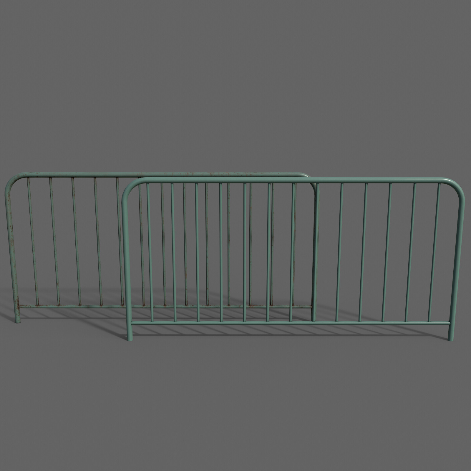 ArtStation - PBR Pedestrian Guard Rail V1 Green
