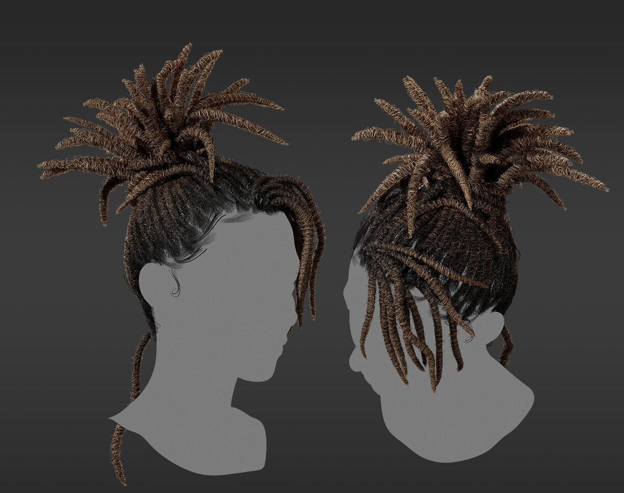 ArtStation - Realtime female dreadlocks