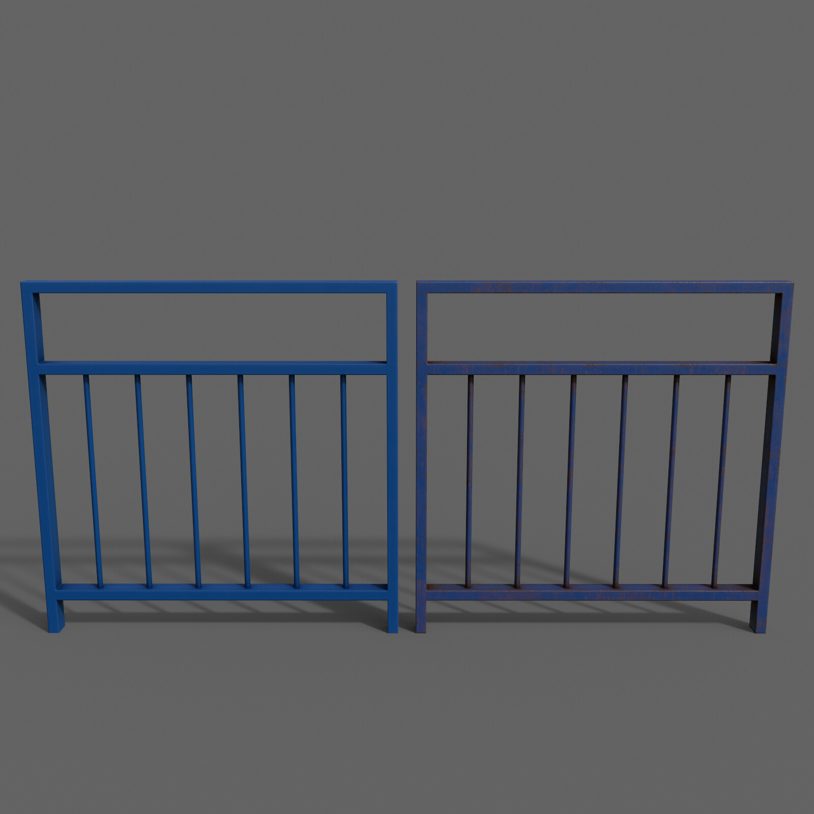 ArtStation - PBR Pedestrian Guard Rail V4 Blue