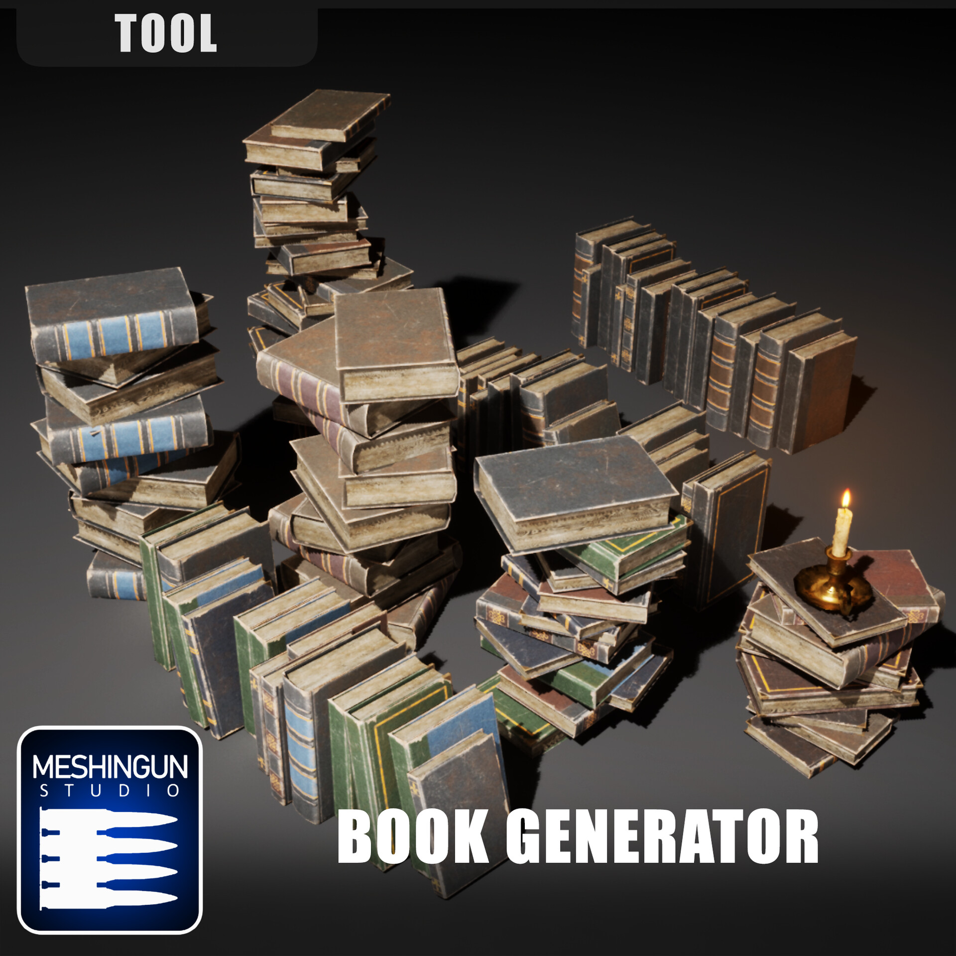 ArtStation - Book Generator - Meshingun Tools (UE4/5)