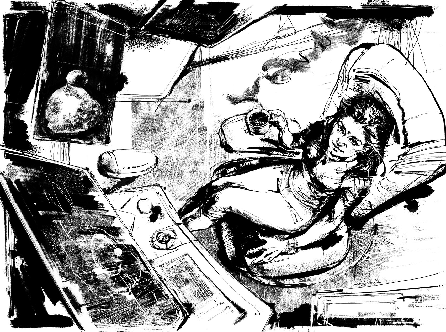 Eldar Zakirov - Illustration for the novelette • Shepherd Moons • by ...