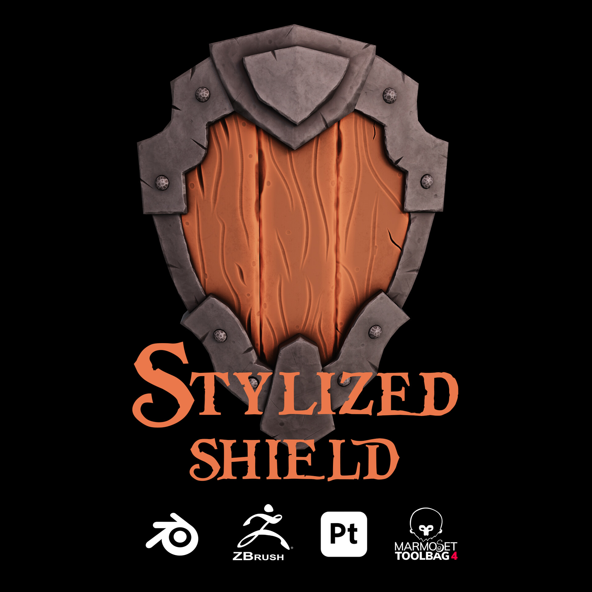 ArtStation - Low Poly Stylized Shield