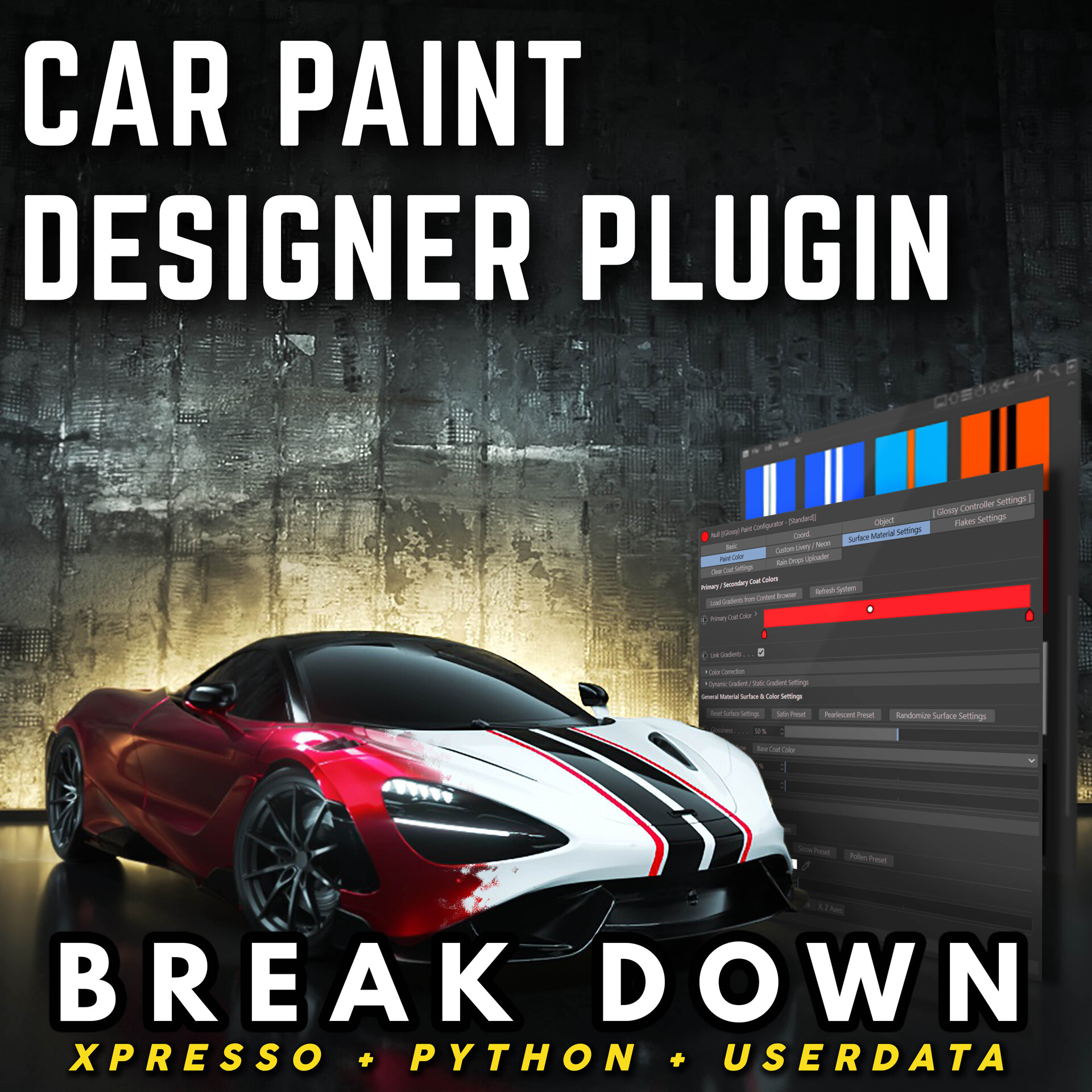 ArtStation - 'Under the Hood' of the most Advanced Car Paint Designer ...