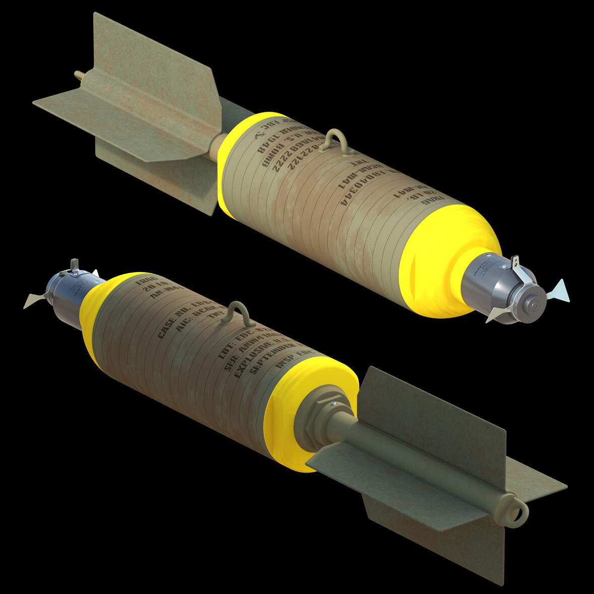 ArtStation - AN-M41A1 FRAGMENTATION BOMB