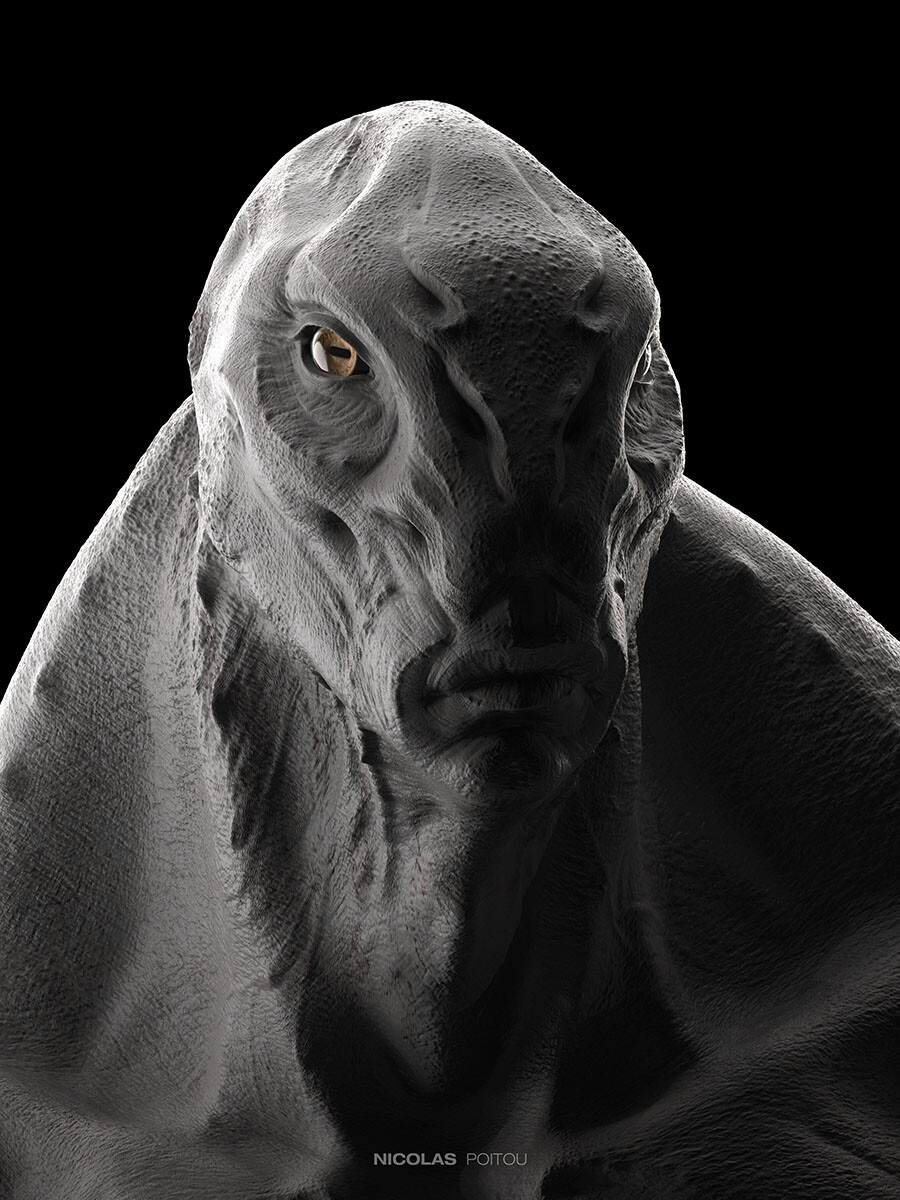 ArtStation - Alien Wanderer - Clay Renders