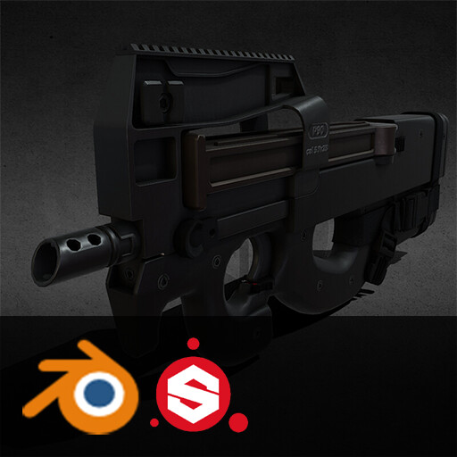 ArtStation - Game-Ready FN P90