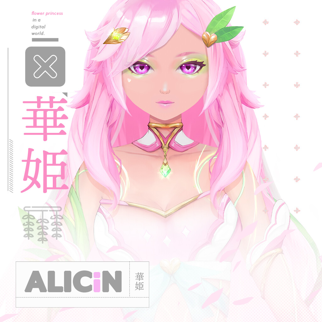 ArtStation - Alicin Drosera Vtuber Model and Character process