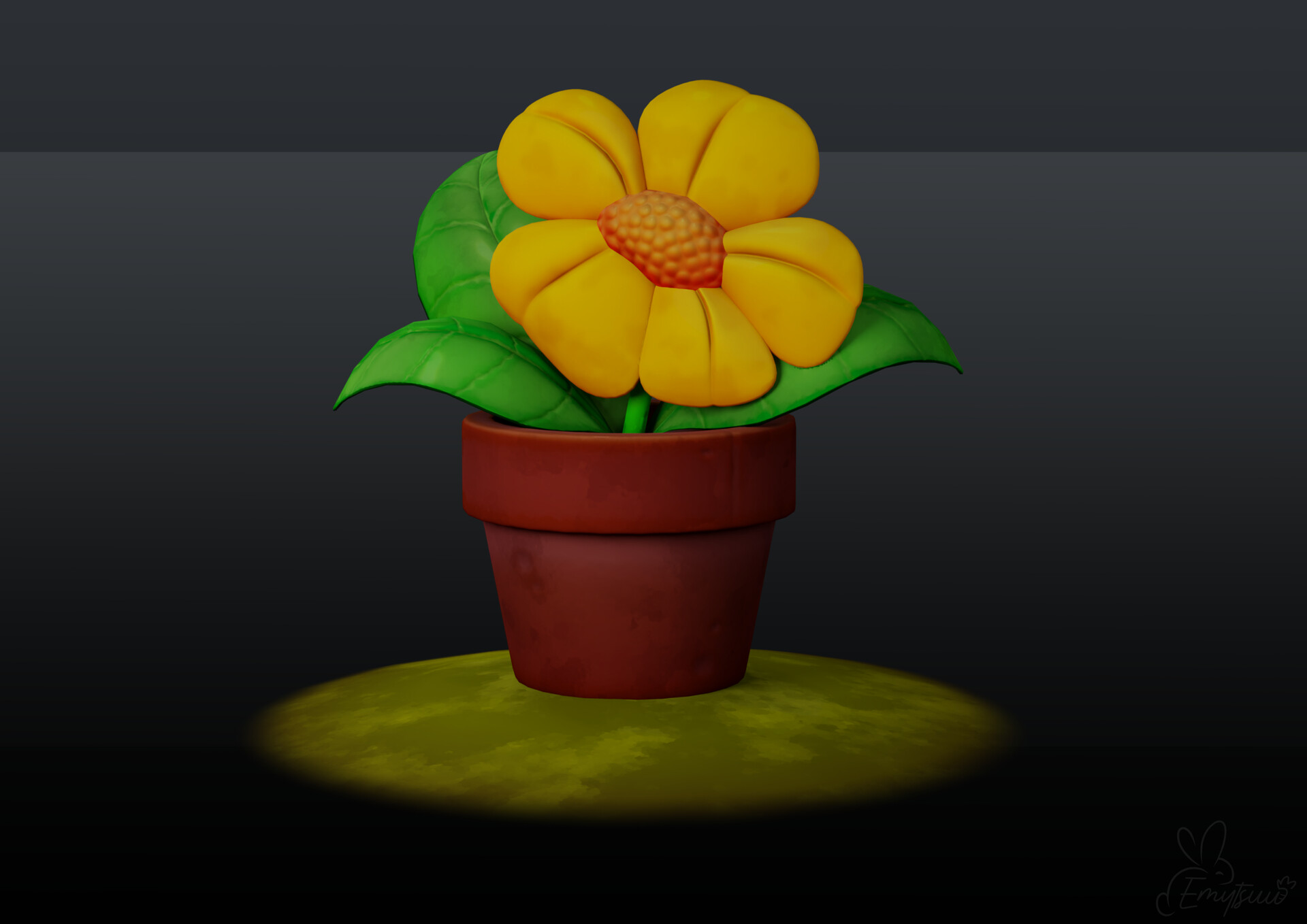 ArtStation - Stylized Flower Pot