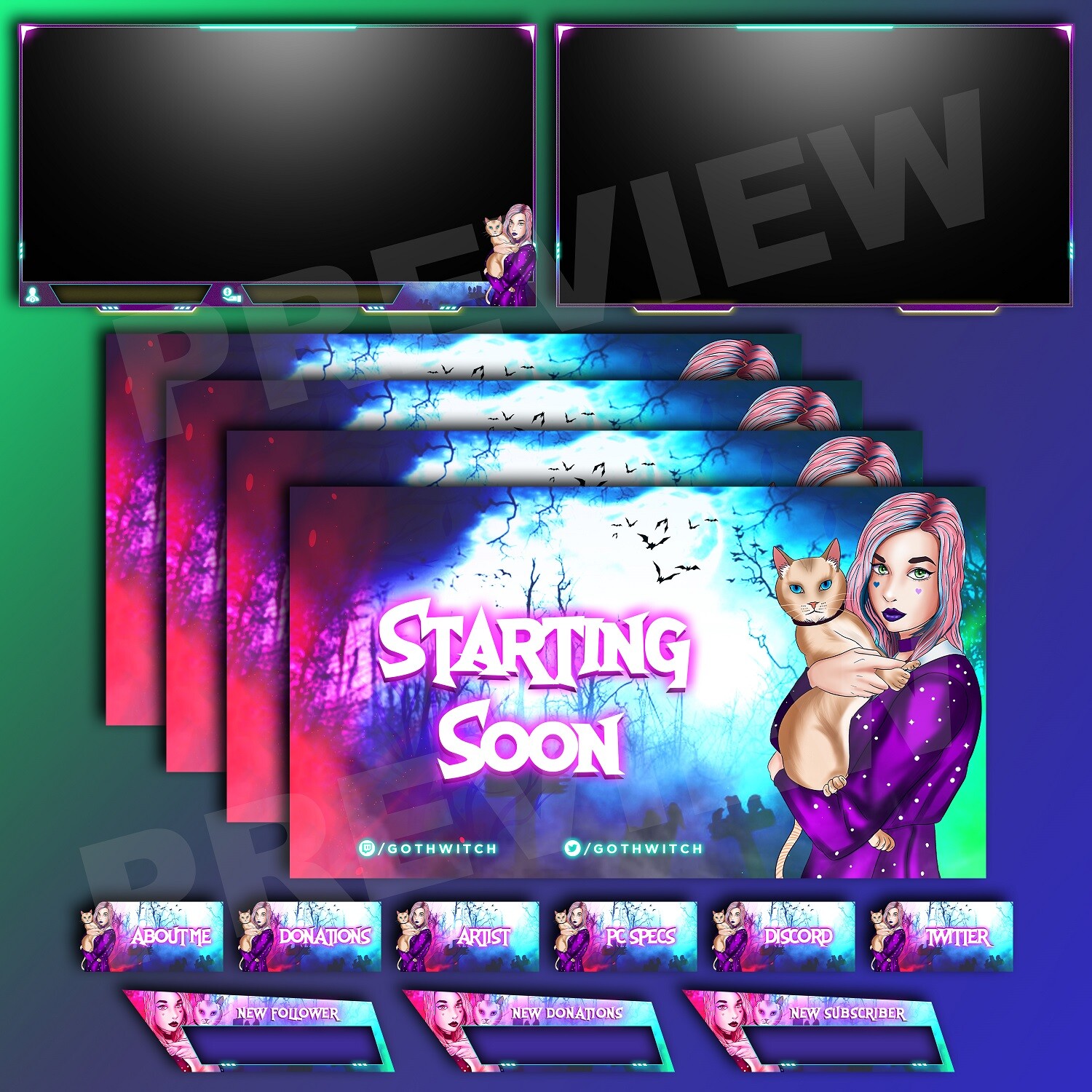 ArtStation - Twitch Stream Overlay Package