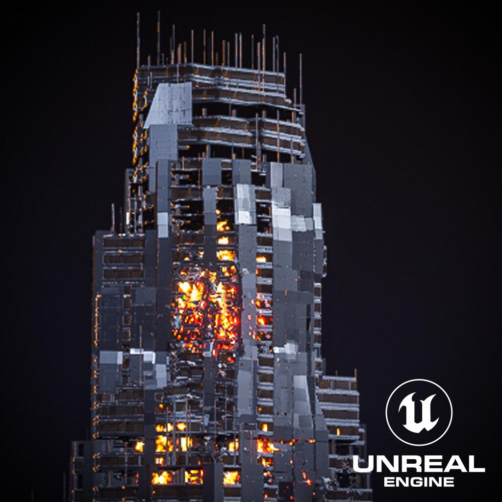 ArtStation - Unreal Engine 5 Building Demolition (Real Time)