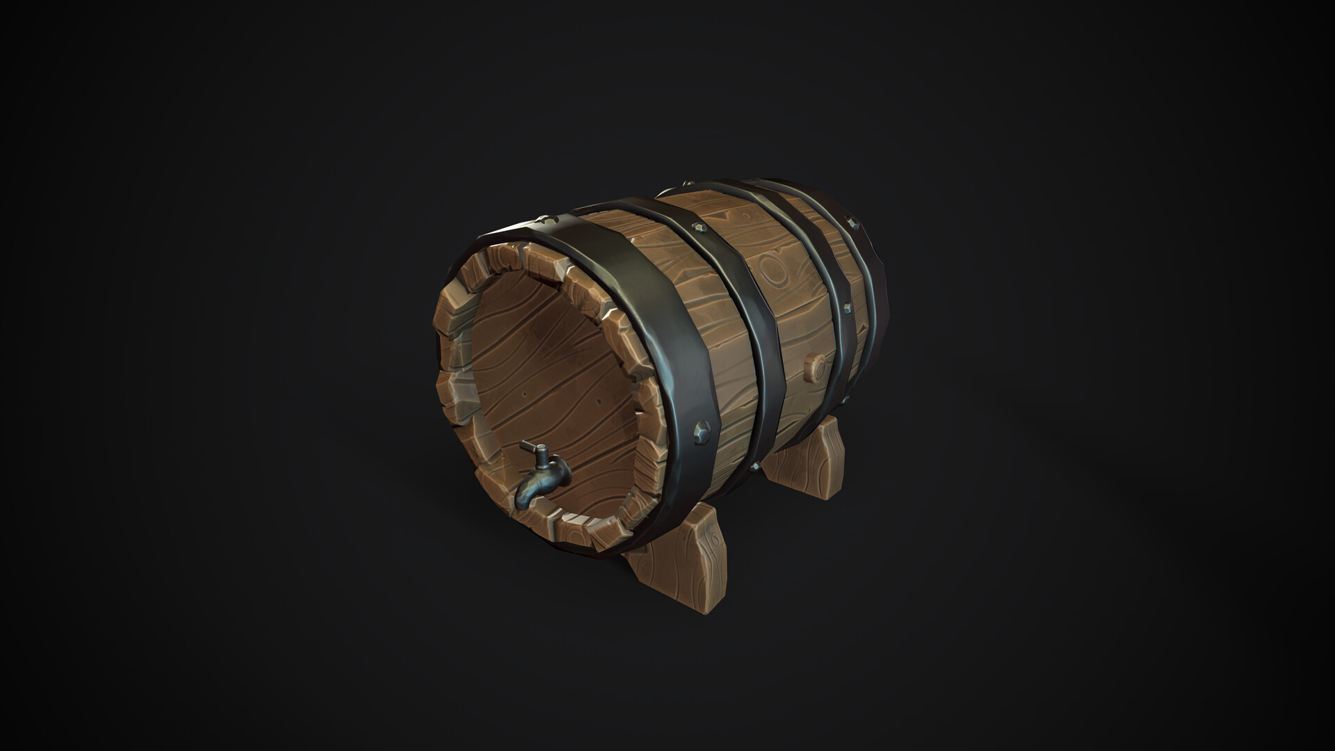 ArtStation - Stylized Barrel Game Ready