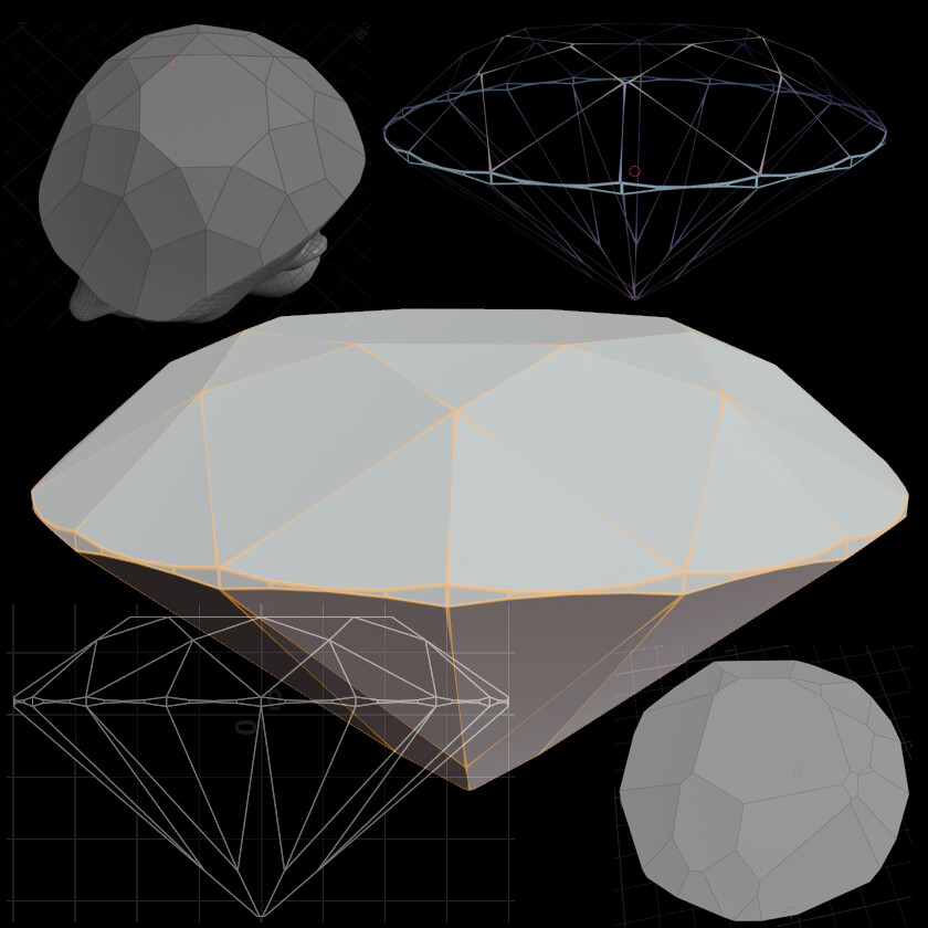 ArtStation - Round brilliant cut Houdini HDA