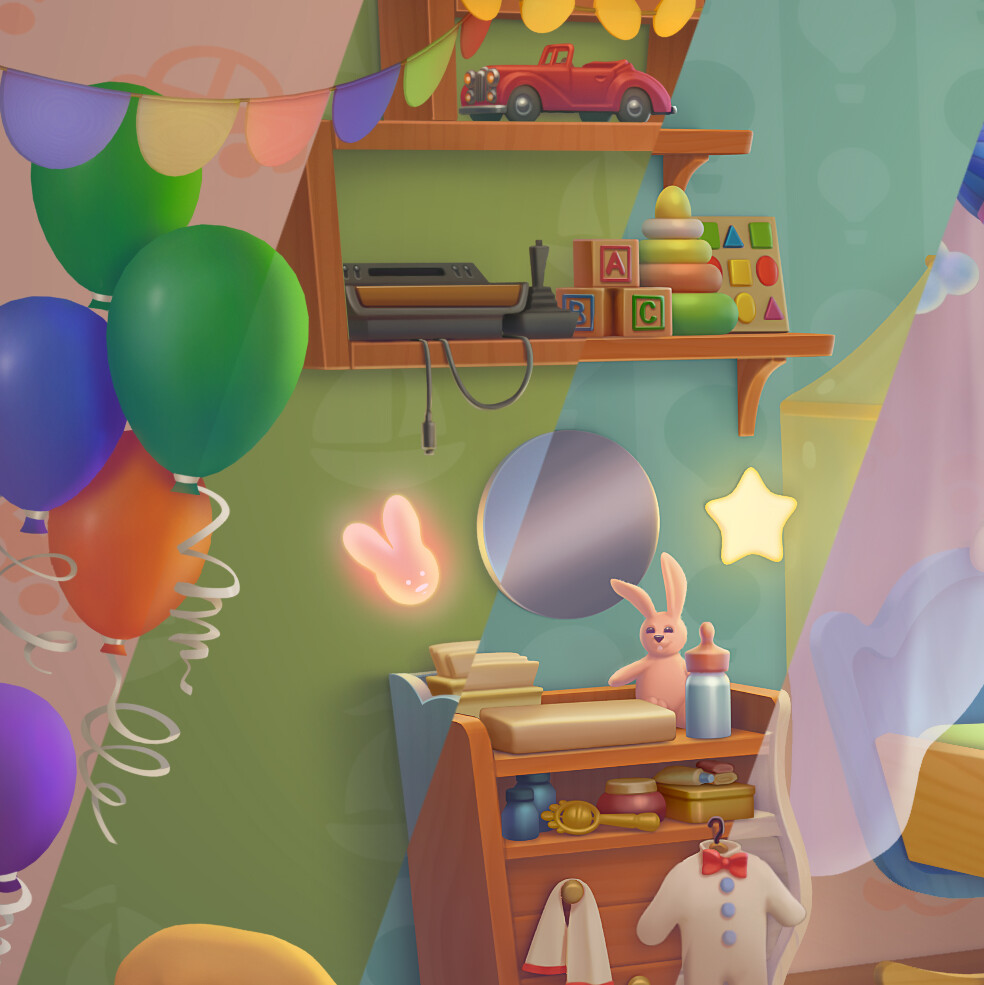 ArtStation - Homescapes - Austin's Nursery. (Home Games, Playrix)