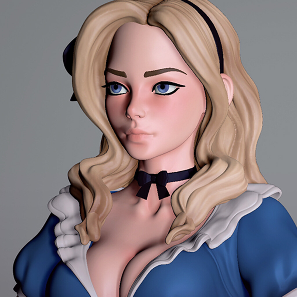 ArtStation - Alice Wonderland - 3D Printing Project - WIP 01