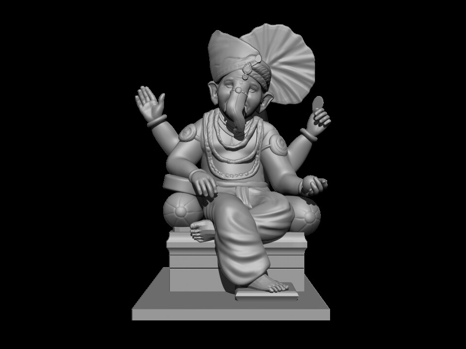 ArtStation - Lord Ganesh 3D Sculpting