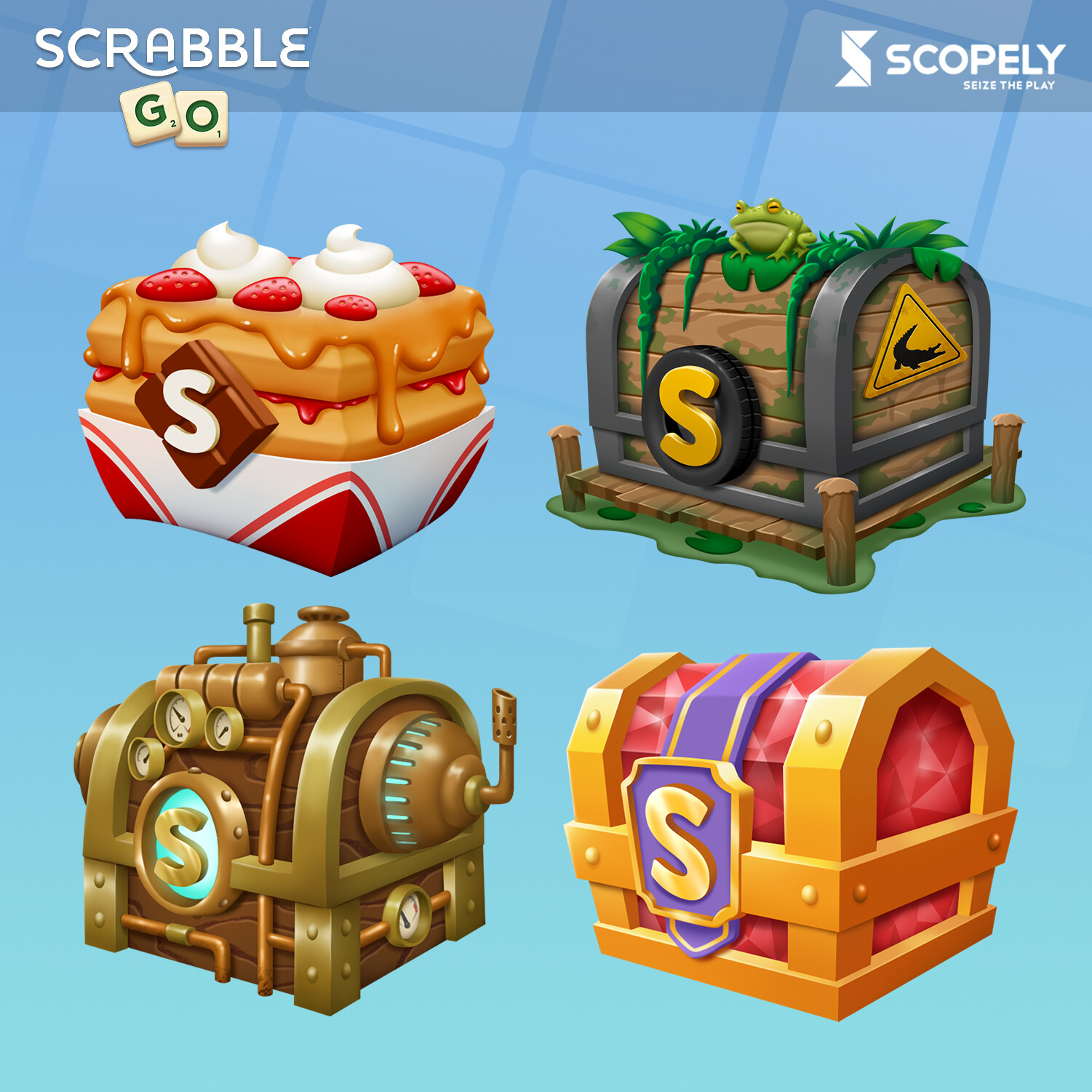 ArtStation - Scrabble Go - Chests Design