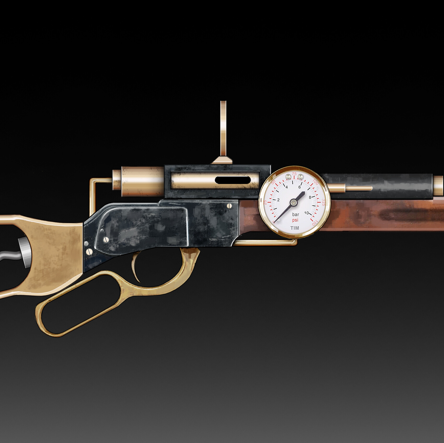 ArtStation - Steampunk sniper rifle