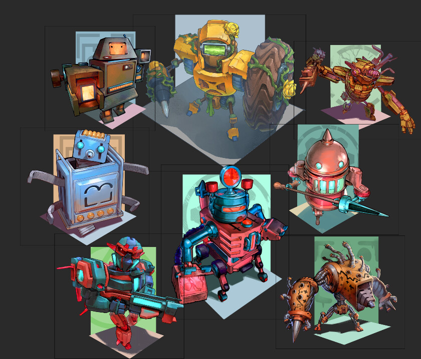 ArtStation - Support robot characters for strategy game