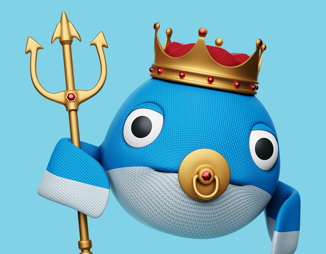 ArtStation - Little Teo | Baby King | Plushy Cute Whale