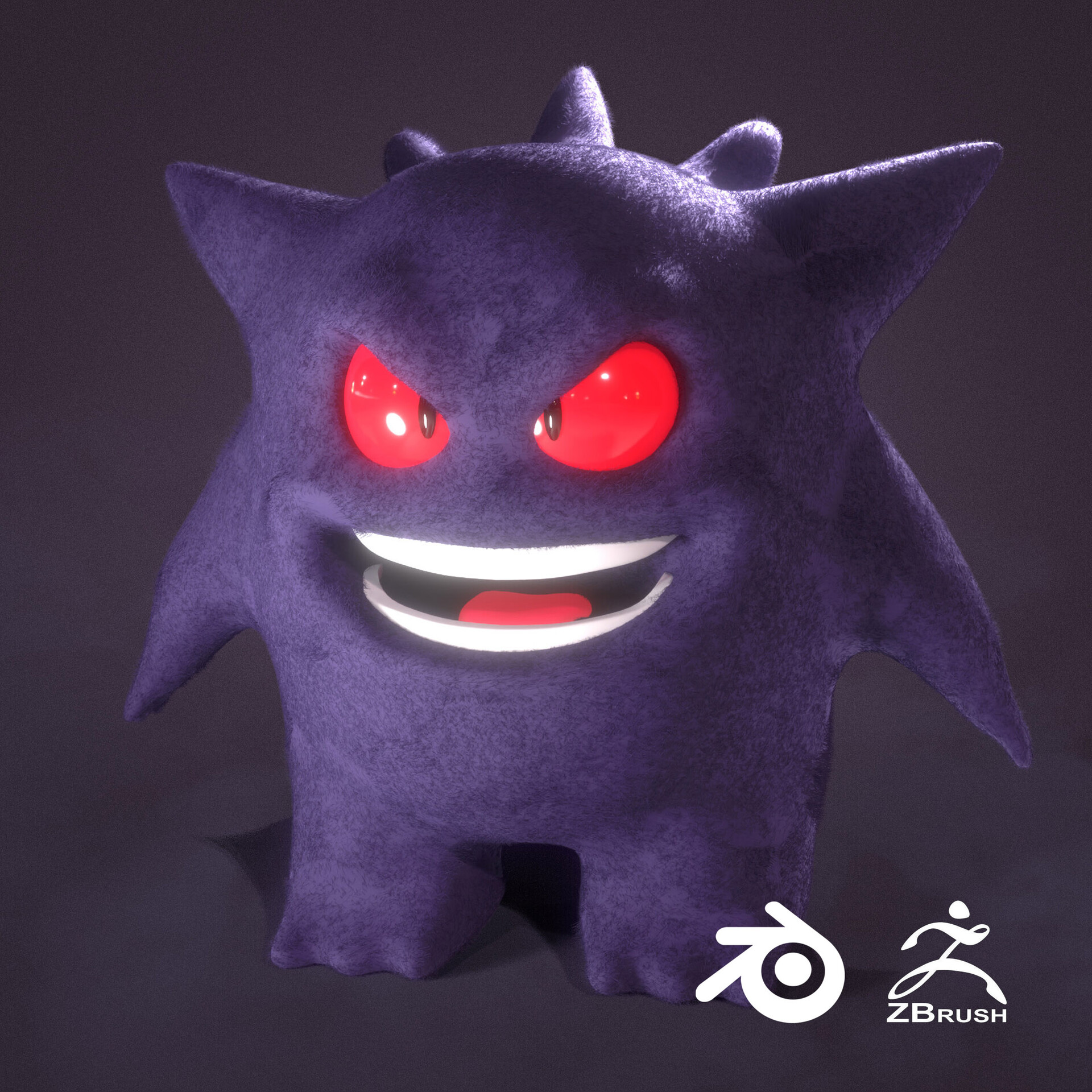 ArtStation - "Gengar" First attempt at sculpting in ZBrush