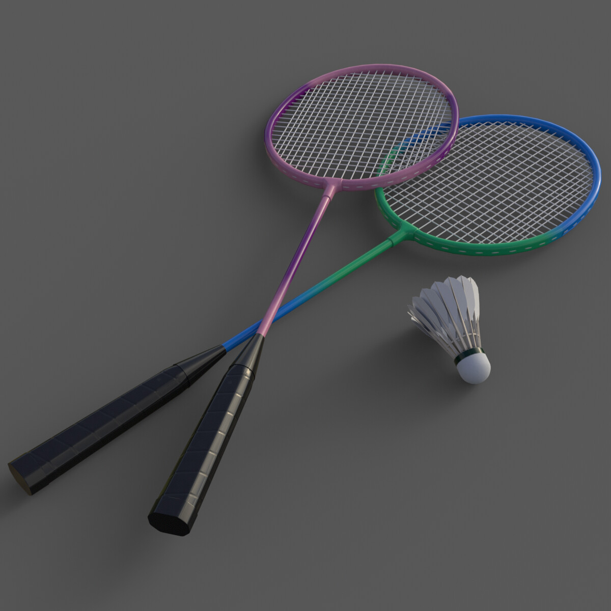 ArtStation - PBR Badminton Racket and Shuttlecock