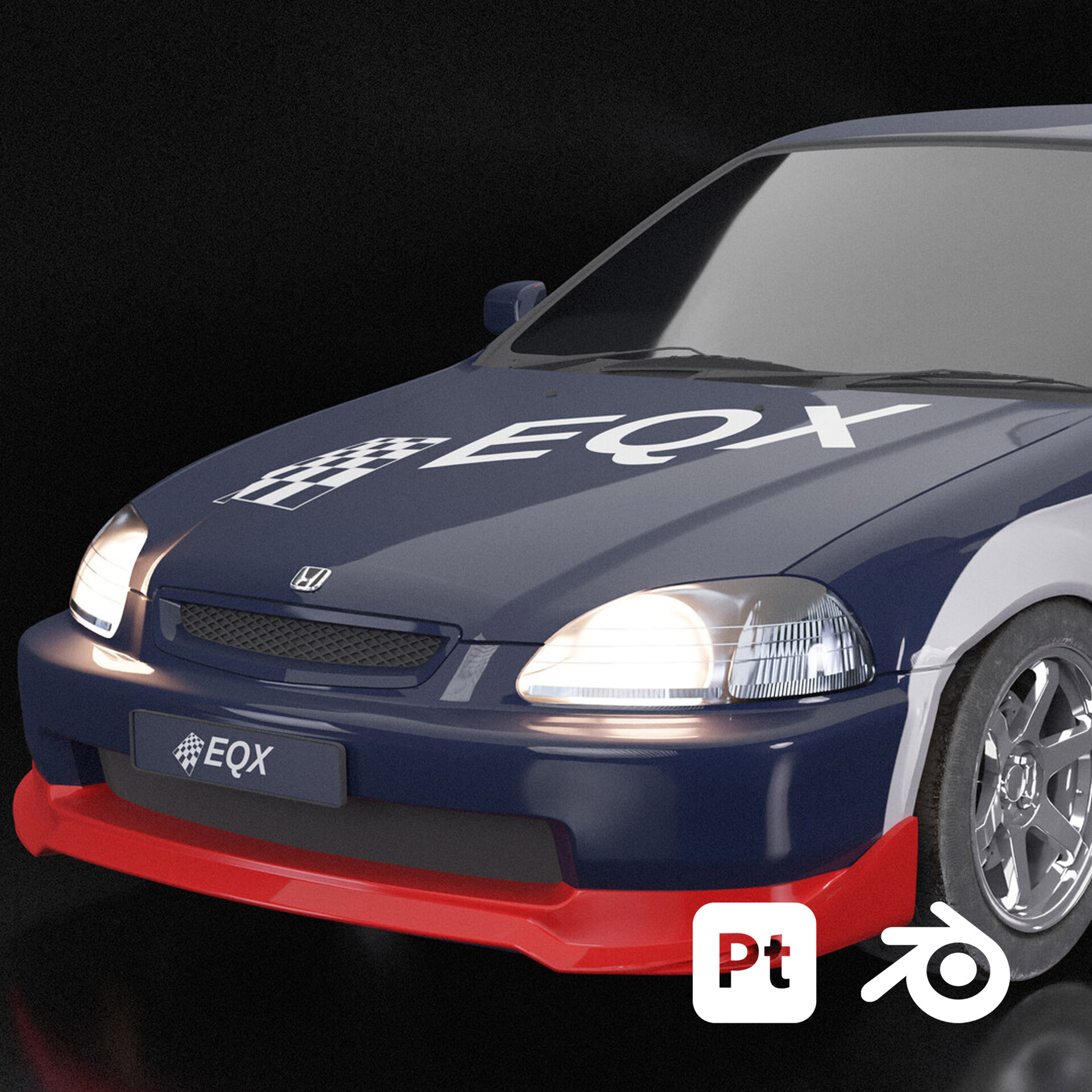 ArtStation - "Honda Civic Type R (NFS4 High Stakes)" Asset Texturing