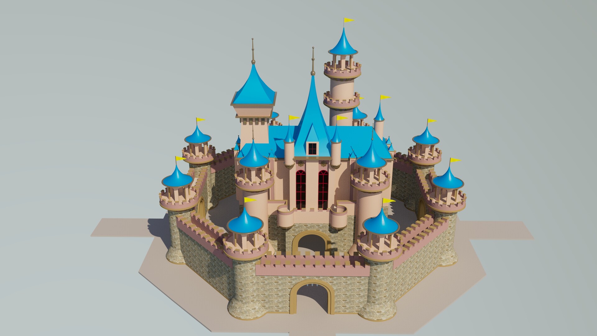 ArtStation - CASTLE 3D MODEL ( CONCEPT ART )