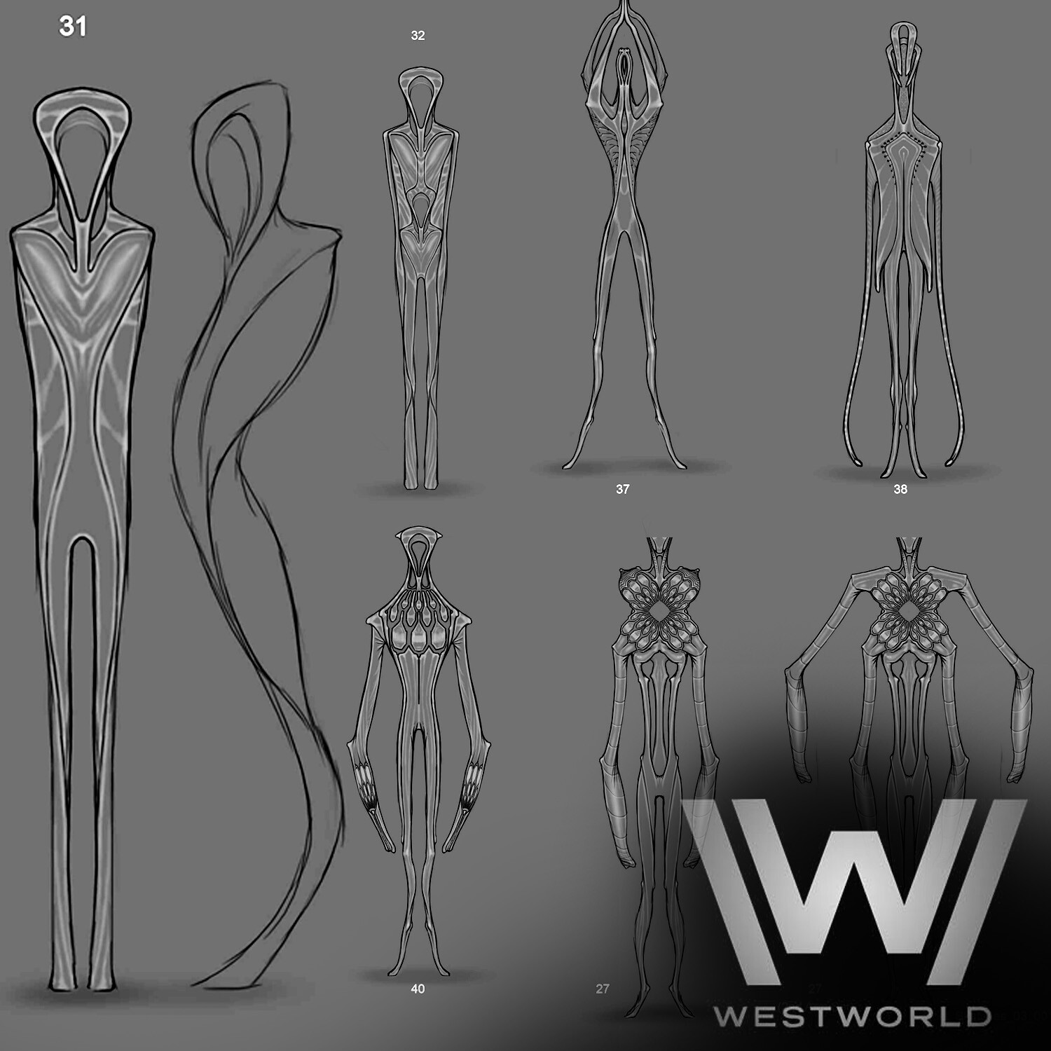ArtStation - Westworld - Season 4 - New Evolved Drone - Sketches