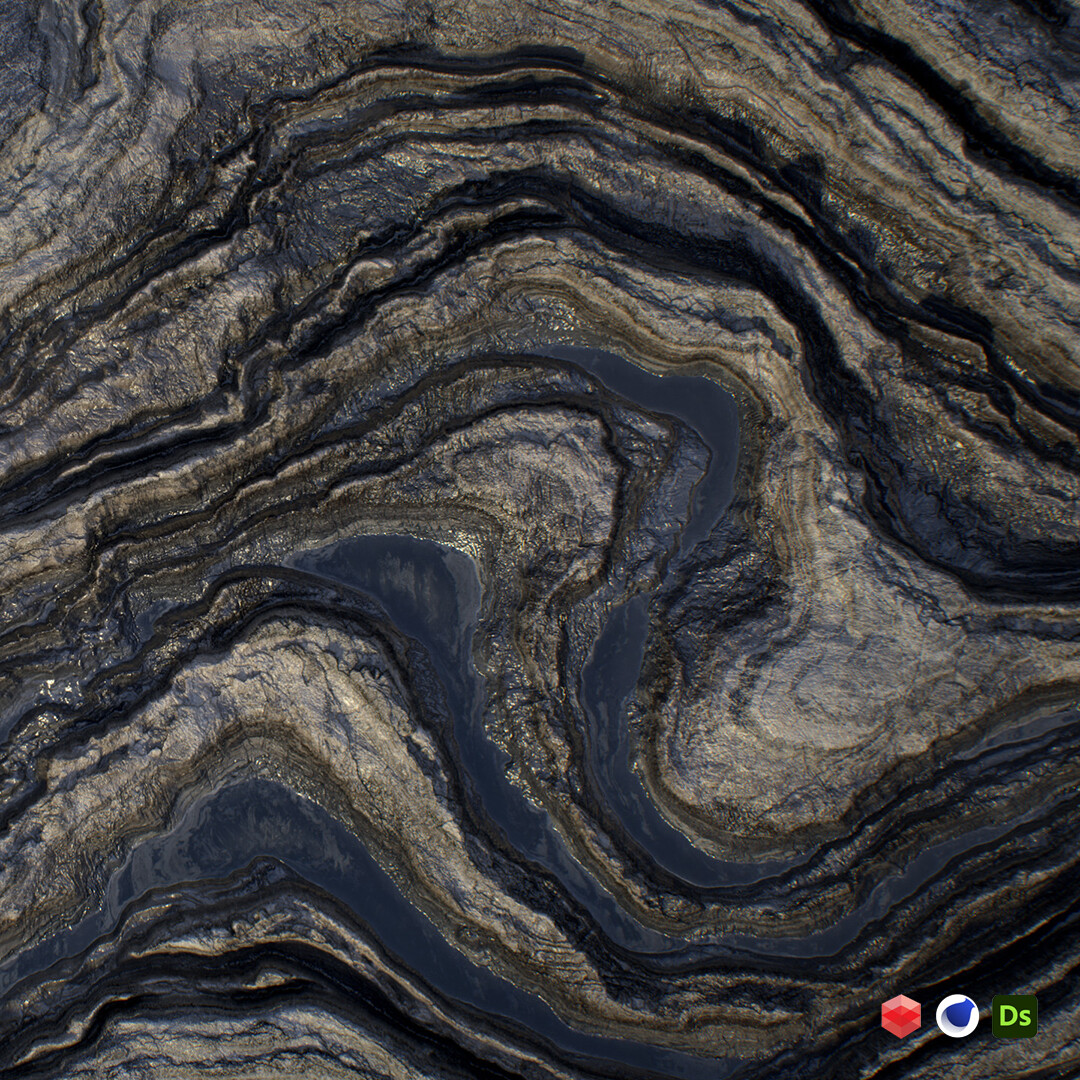 ArtStation - Wet Metamorphic Rock