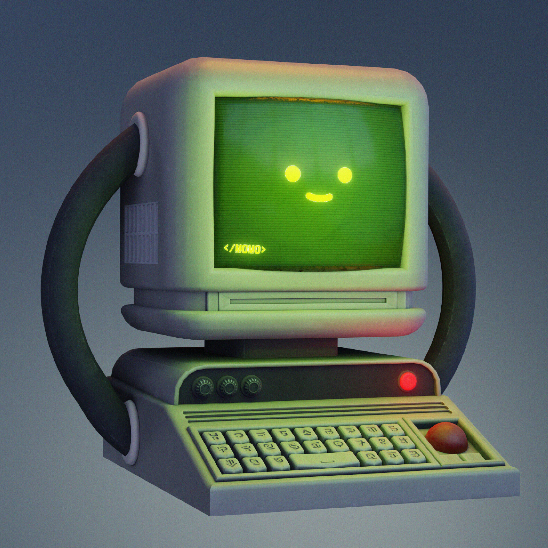 ArtStation - Stylized Retro-Scifi Computer
