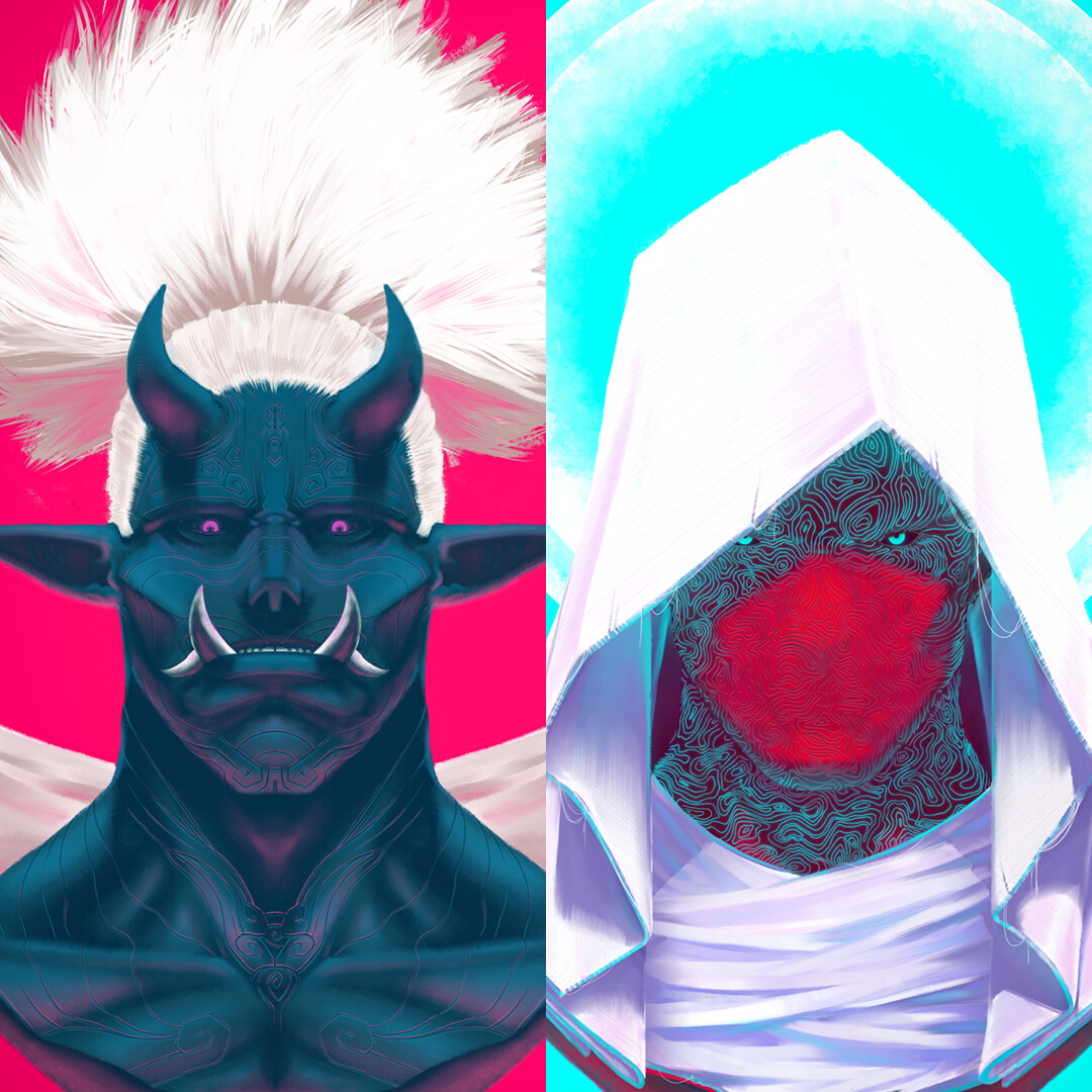 ArtStation - Oni & shinigami
