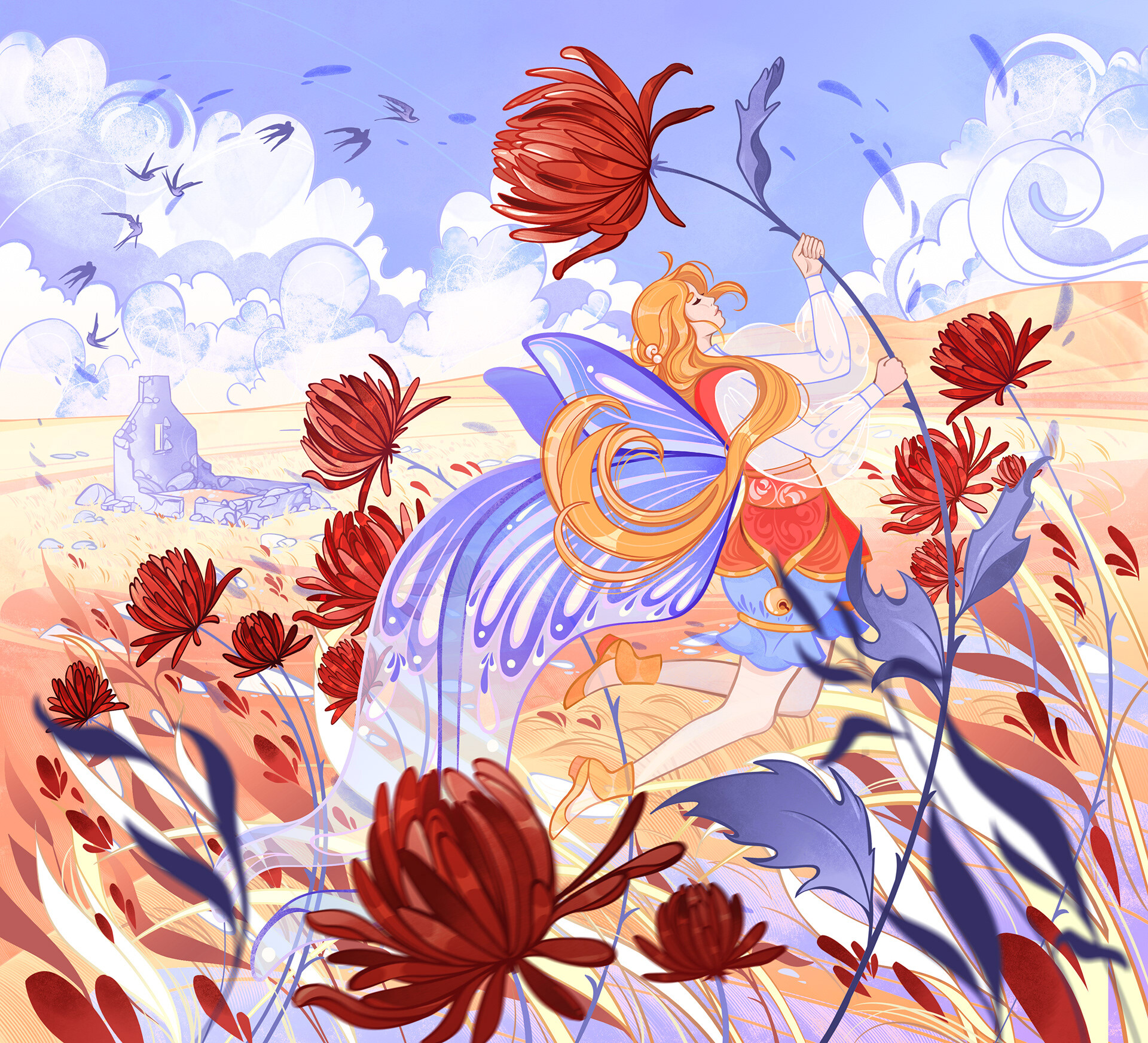 ArtStation - Fairy spirit of the wind