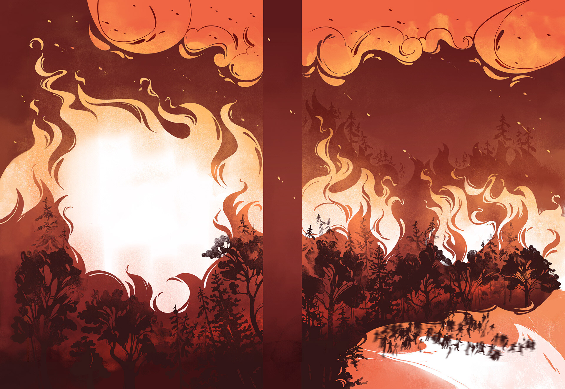 ArtStation - Design illustration for a book cover