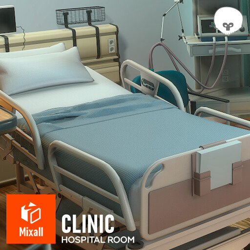 ArtStation - Clinic - Hospital room