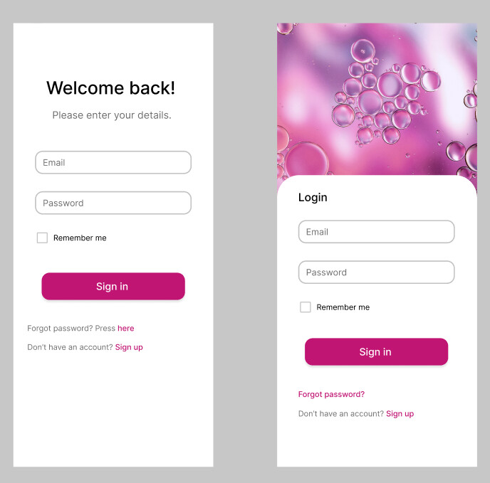 ArtStation - Login screen for desktop and mobile