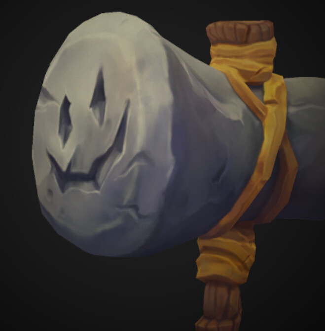 ArtStation - Weak Smiley Hammer - Handpainted Weapon