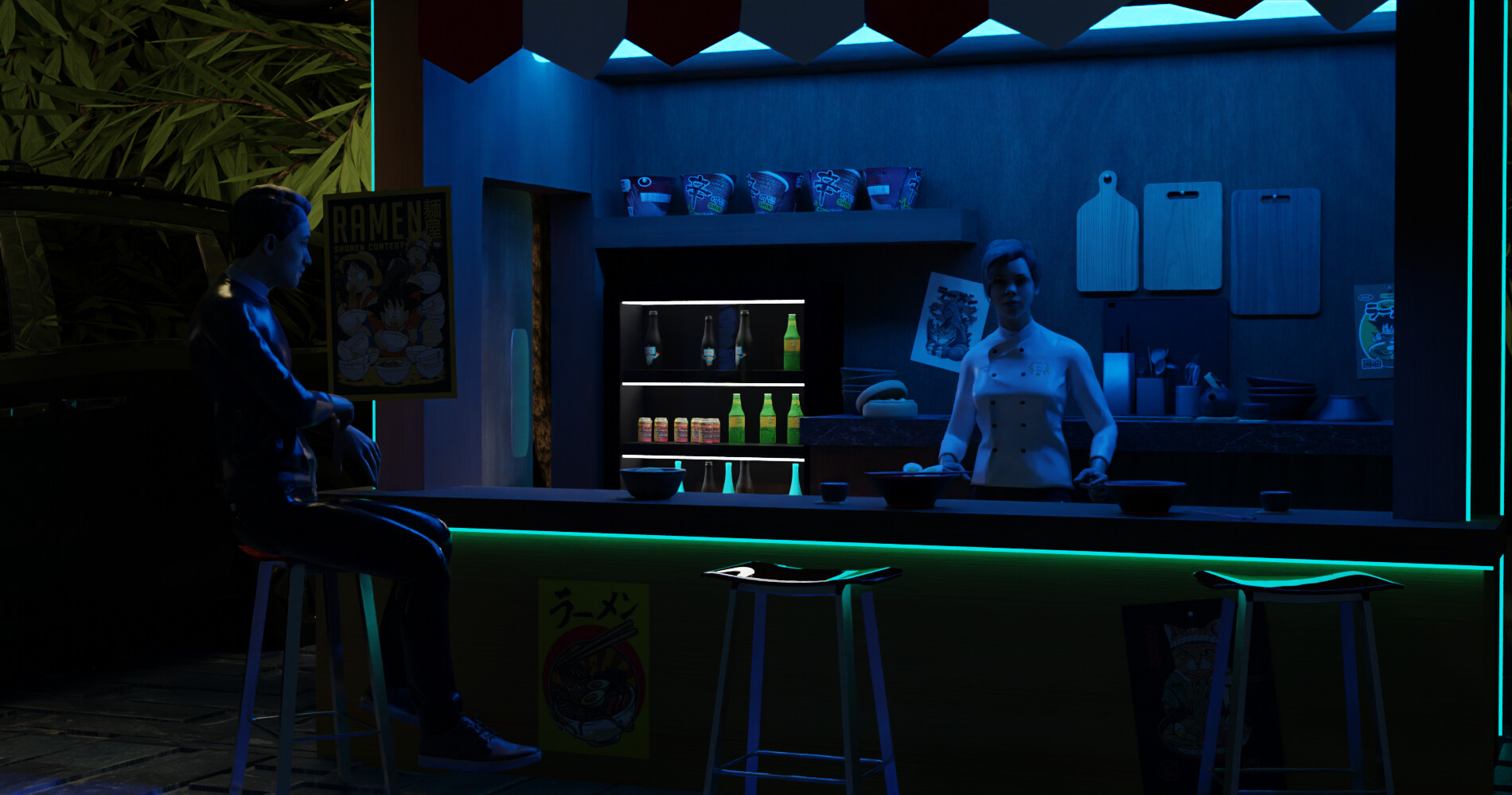 ArtStation - Ramen Shop Stand