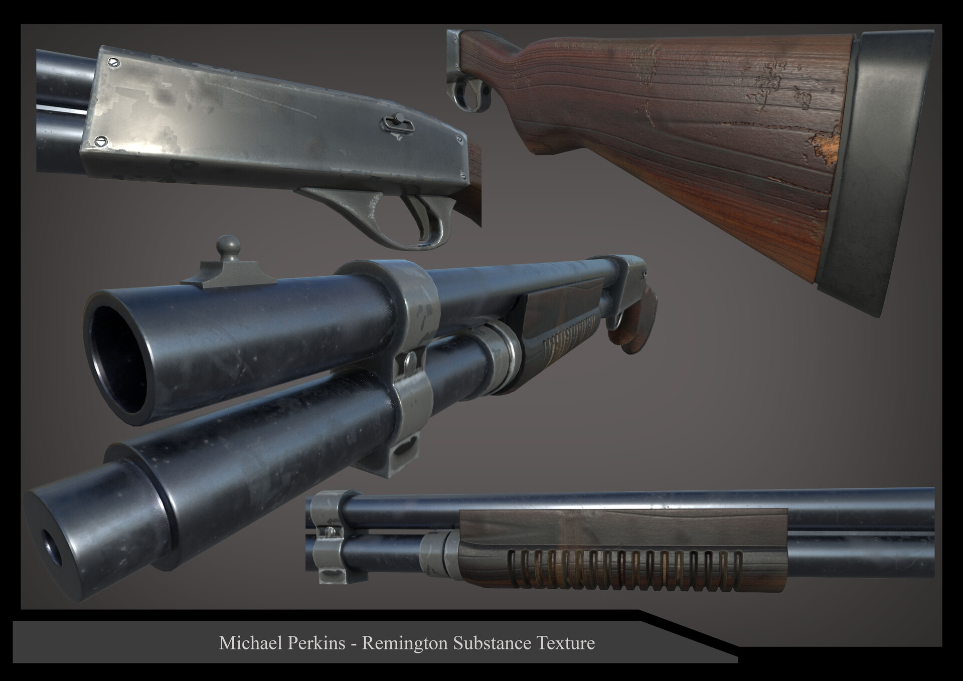ArtStation - Substance Painter - Remington Shotgun