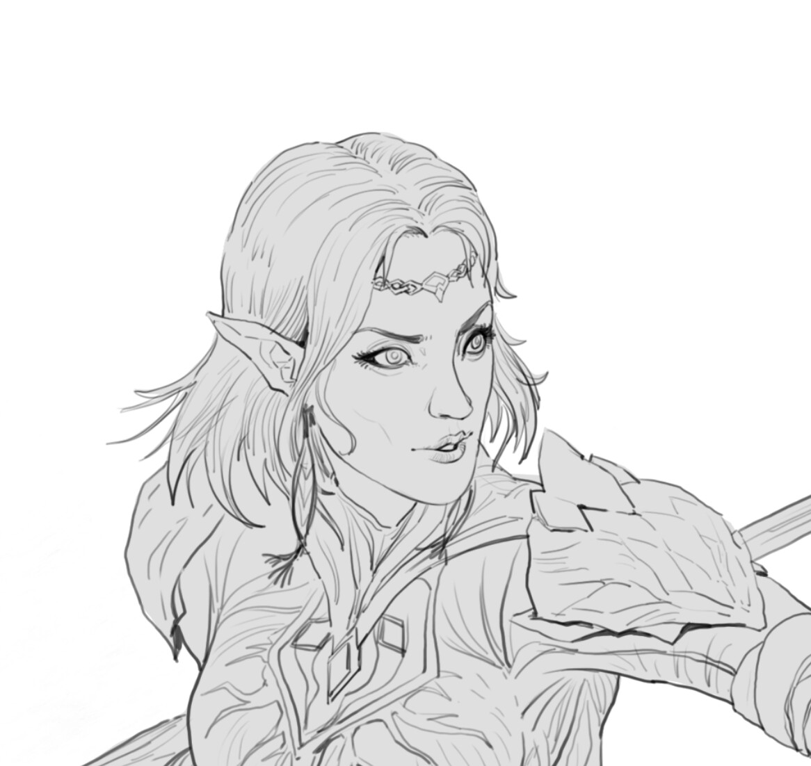 ArtStation - Wood Elf sketches