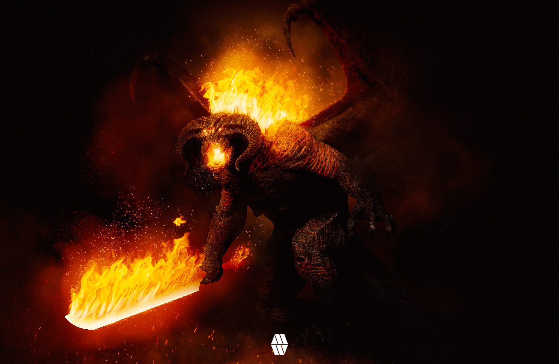 ArtStation - A Demon Emerges - 'Durin's Bane' Balrog Concept