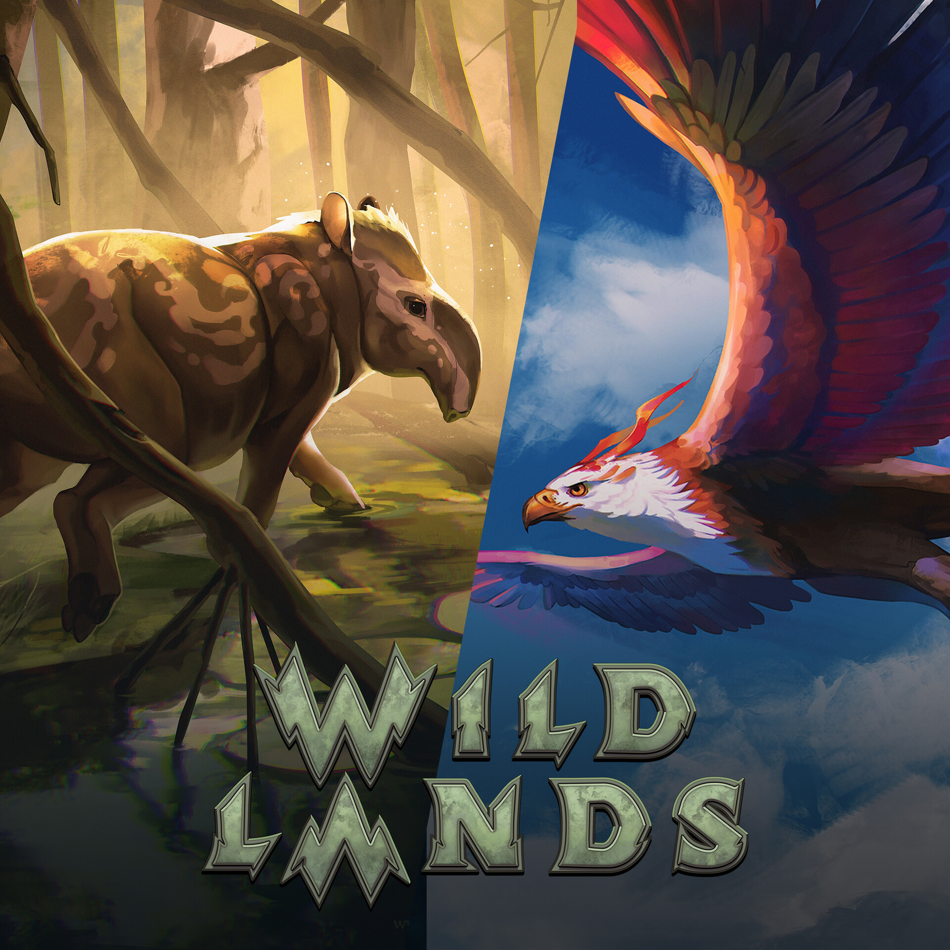 Art of Lua Marques - Tapir & Rainbow Eagle