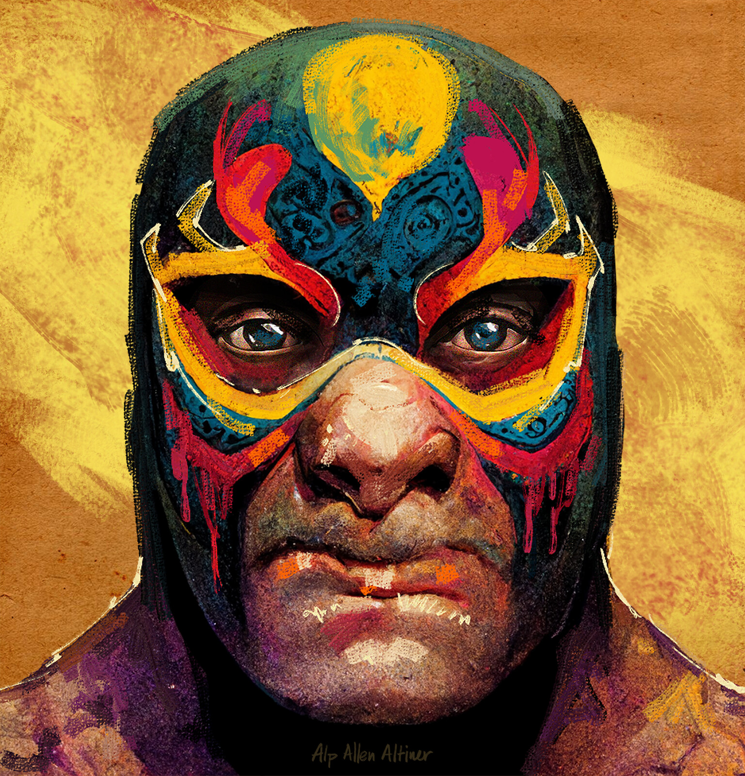 ArtStation - Lucha Libre Mask design exploration paintings
