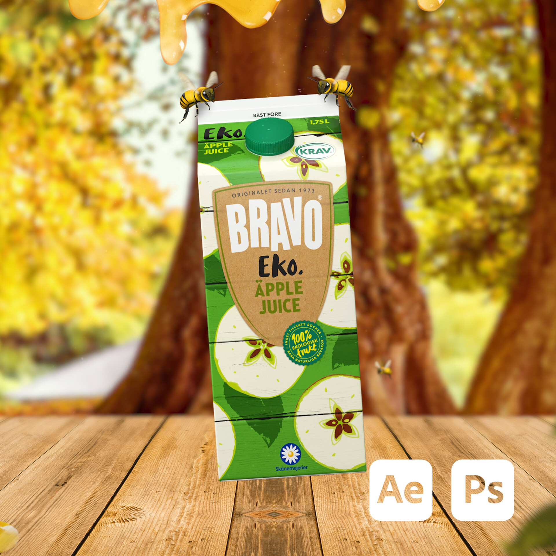 ArtStation - "Bieffekten/The Bee Effect" Video Compositing for Bravo Juice