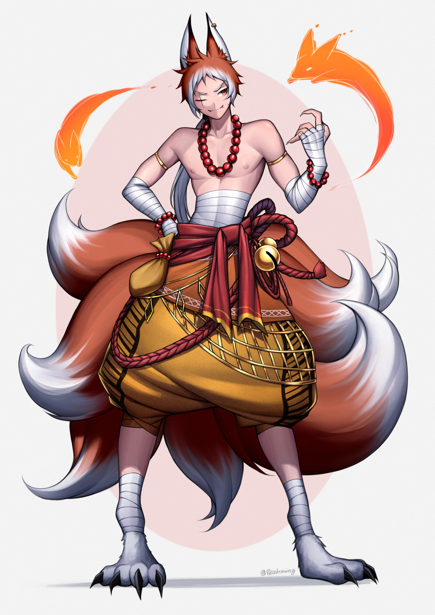 ArtStation - Seven Tails Fire Fox