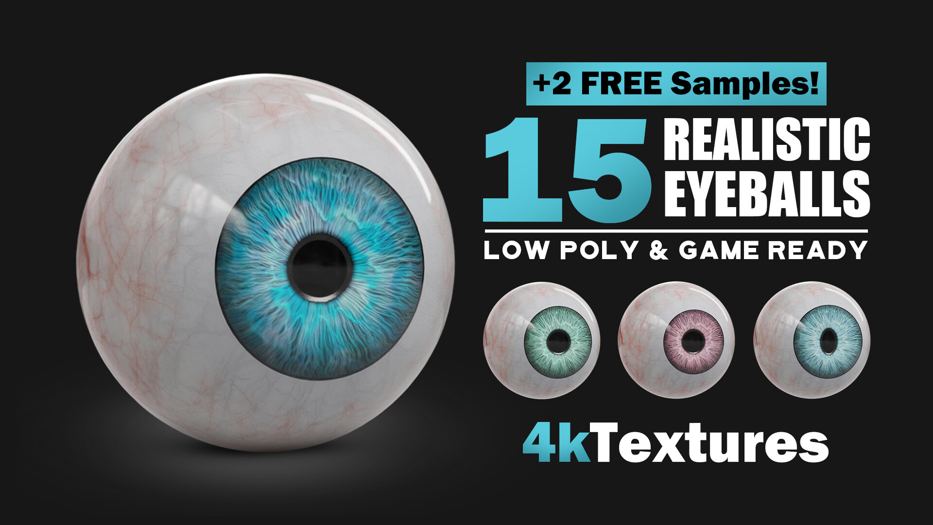 ArtStation - 15 Stylized Eyeballs (Game-Ready)