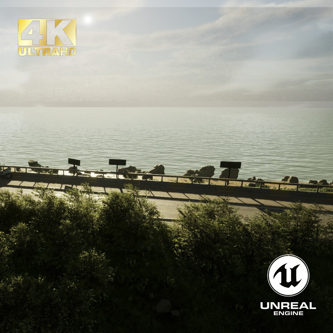 ArtStation - Unreal Engine 5 CG Scene Practice Sunset Beach