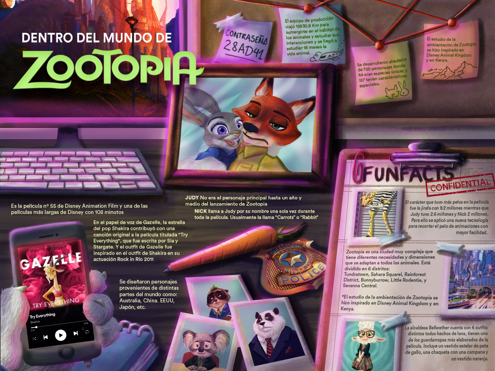 ArtStation - Zootopia Infographic