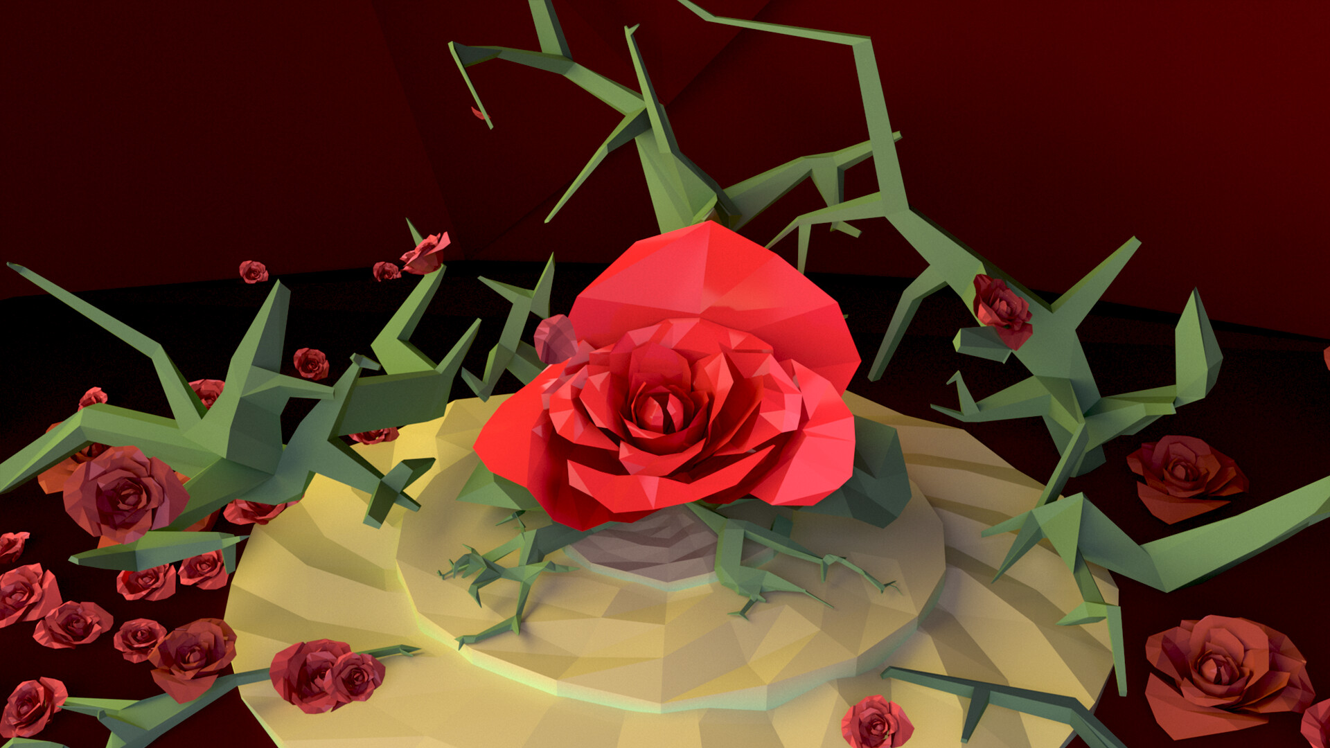 ArtStation - Home Sweet Low-Poly-Home _ Queen of Hearts