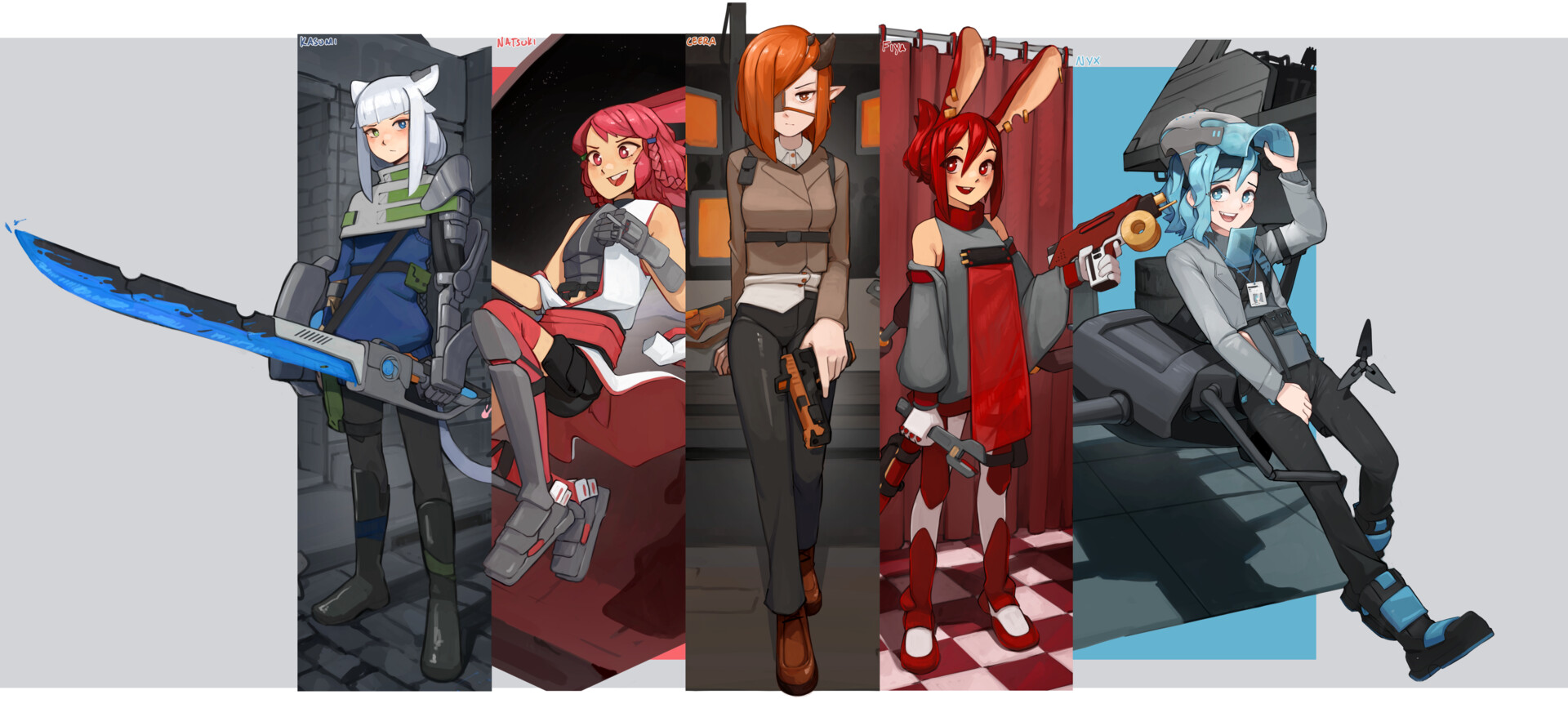 ArtStation - Cut-out Character Illustrations