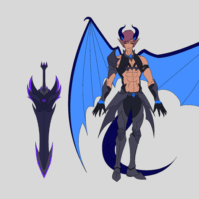 ArtStation - Demonic Dragon Swordsman | Character Sheet
